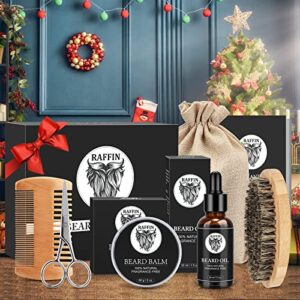 Birthday Gifts for Men - Beard Kit Gifts Set for Men with Beard Oil, Beard Balm, Beard Brush, Beard Comb, Scissors, eBook - Anniversary & Graduation Gifts for Him Dad Husband Boyfriend Brother Fiance