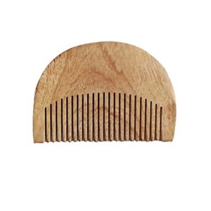 AYUSHYA HEALTH Neem Wood Comb Hair + Beard Detangler for Women and Men | Pocket Comb | traveling Comb & Beard Comb for Beard | Wooden Pocket Size Beard Comb (Pack of 2)