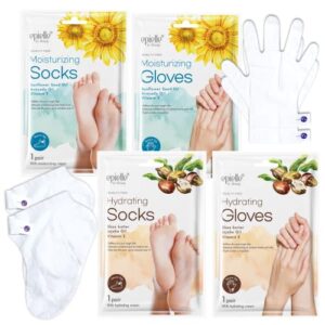 NEW Epielle Hydrating & Moisturizing Gloves & Socks Masks Combo 12pk for Hand and Foot STOCKING STUFFERS!!