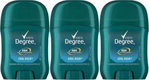 degree cool rush antiperspirant and deodorant, 0.5 ounce travel size (pack of 3)