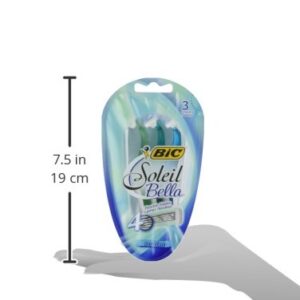 BIC Soleil Comfort 4-Blade Disposable Razors for Women Sensitive Skin Razor for a Smooth and Close Shave, 3 Piece Razor Set