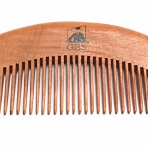 G.B.S Beard Natural Wooden Comb-Superior, Durable Quality, Tangles Eliminator, Anti-Static Anti Breaking, Beard straightener Comb- Provides Beard Growth and Health