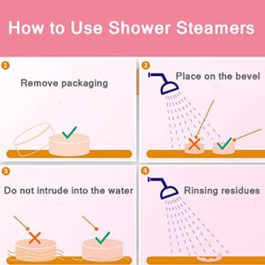 Shower Steamers Aromatherapy 10 Packs Shower Bombs with Eucalyptus Lavender Mint Jasmine Violet Essential Oils for Women or Men (10 Packs, Shower Steamers)