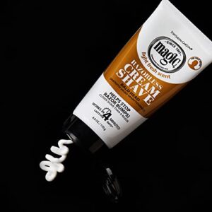 SoftSheen-Carson Magic Razorless Shaving Cream for Men, Hair Removal Cream, for Bald Head Maintenance, No Razor Needed, Depilatory Cream Works in 4 Minutes for Coarse Curly Hair, 6 oz