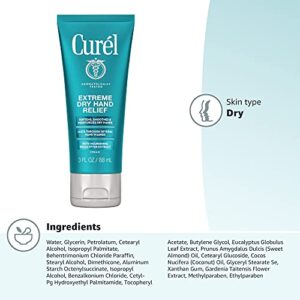 Curél Extreme Dry Hand Dryness Relief, Travel Size Hand Cream, Easily Absorbed Hand Cream for Long-Lasting Relief after Washing Hands, with Eucalyptus Extract, 3 Ounces