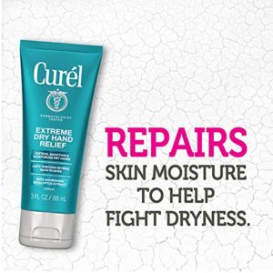 Curél Extreme Dry Hand Dryness Relief, Travel Size Hand Cream, Easily Absorbed Hand Cream for Long-Lasting Relief after Washing Hands, with Eucalyptus Extract, 3 Ounces