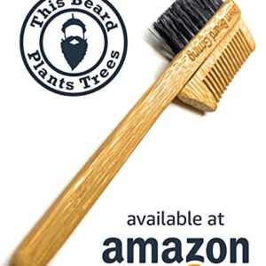 Pocket Sapling Mustache Brush & Comb (2-Pack) from Green Beard Grmng - Boar Bristle & Bamboo