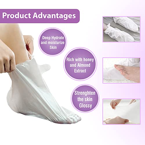 Foot Peel Mask by C&M Goods Co, Callus Remover for Feet 3 Pack of Foot Exfoliator Peeling Mask, Repairs Cracked Heels, Dead Skin, Baby Soft Smooth Touch Feet, Foot Callus Remover for Men and Women