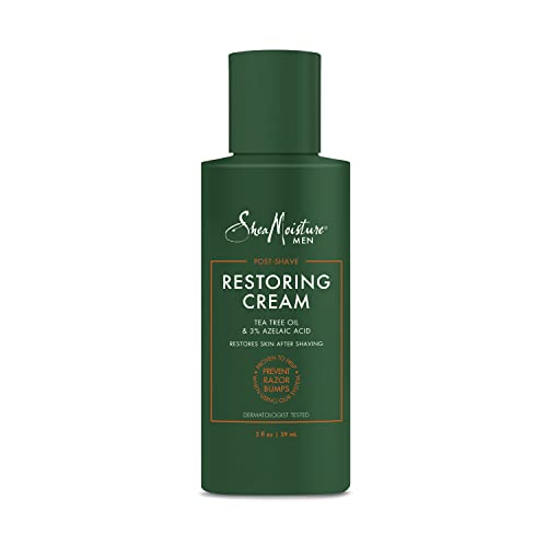 SheaMoisture Men After Shaving Cream For Reduced Irritation After Shaving Restoring Cream Dermatologist-Tested Skin Care Proven to Prevent Razor Bumps When Using Our System 2 oz