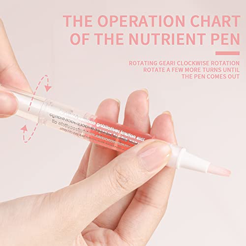 SULLMAR 6Pcs Nail Cuticle Oils Nail Nutrition Oil Pen Nail Treatment Pen 6 Smell Cuticle Revitalizer Prevent Agnail Nourish Skin