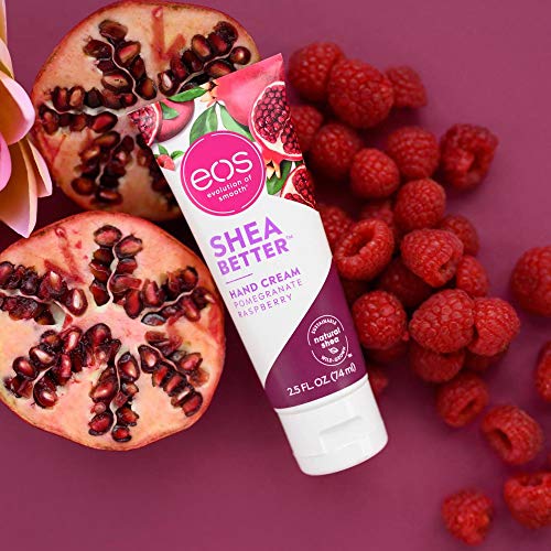 eos Shea Better Hand Cream - Pomegranate Raspberry, Natural Shea Butter Hand Lotion and Skin Care, 24 Hour Hydration with Shea Butter & Oil, 2.5 oz