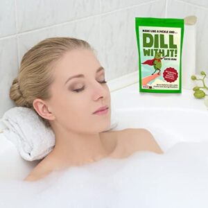 Dill with It Pickle Bath Soak - Premium Dill Pickle Scented Bath Salts for Teens - Weird Spa Gift for Pickle Lovers, Funny Stocking Stuffers, Grab Bags, and Gift Baskets