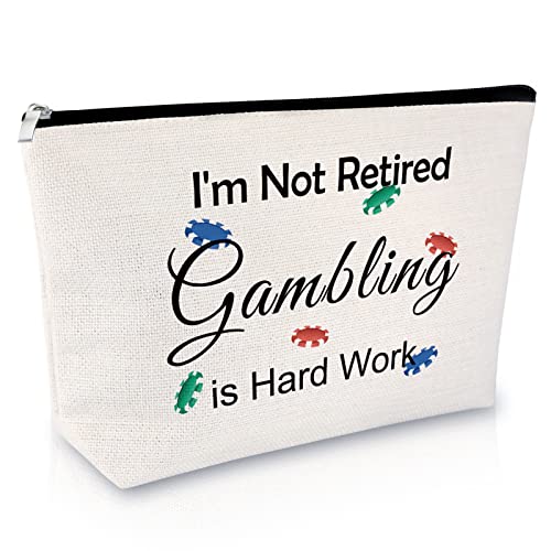 Casino Lovers Gift Makeup Bag Retirement Gifts for Grandmother Gambler Gift Women Novelty Gambling Cosmetic Bag Slot Machine Gifts Birthday Graduation Mothers Day Gift for Her Travel Cosmetic Pouch