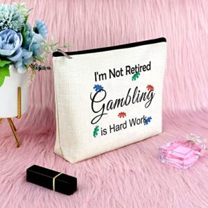 Casino Lovers Gift Makeup Bag Retirement Gifts for Grandmother Gambler Gift Women Novelty Gambling Cosmetic Bag Slot Machine Gifts Birthday Graduation Mothers Day Gift for Her Travel Cosmetic Pouch