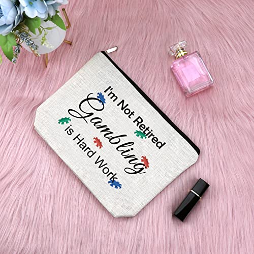 Casino Lovers Gift Makeup Bag Retirement Gifts for Grandmother Gambler Gift Women Novelty Gambling Cosmetic Bag Slot Machine Gifts Birthday Graduation Mothers Day Gift for Her Travel Cosmetic Pouch