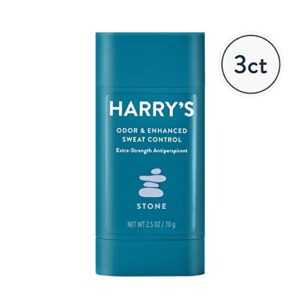 Harry's Extra - Strength Antiperspirant - Odor & Enhanced Sweat Control Antiperspirant for Men - Stone, Pack of 3