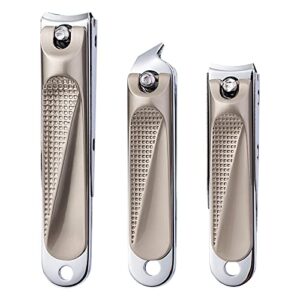 Nail Clipper Set Stainless Steel Fingernails Sharp Nail Cutter Toe File Thick Nails for Men and Women Set (301)