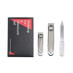 Nail Clipper Set Stainless Steel Fingernails Sharp Nail Cutter Toe File Thick Nails for Men and Women Set (301)