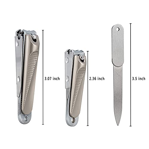 Nail Clipper Set Stainless Steel Fingernails Sharp Nail Cutter Toe File Thick Nails for Men and Women Set (301)