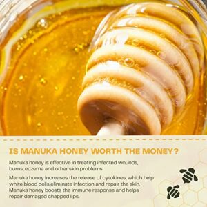 Honeydrop Manuka Honey Lip Balm - Natural Hydrating Lip Treatment Infused with Peppermint and Eucalyptus - Soothes, Moisturizes, and Heals Chapped Lips to Prevent Painful Dryness, Cracking, and Peeling (3)