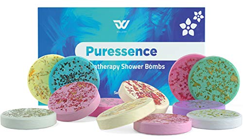 Aromatherapy Shower Steamers- Organic Shower Bombs - Natural Essential Oils for Strong Lingering Fragrance- Perfect for Women Men