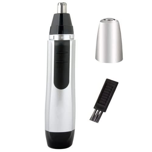 Ear and Nose Hair Trimmer - Stainless-Steel Dual Blade Hair Grooming Clipper - Lightweight Travel Hair Trimmer for Men and Women - Cordless and Skin Safe Blades