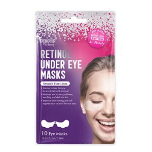 Epielle Retinol Under Eye Mask (60 Sheets) - Under Eye Patches Dark Circles and Puffiness - Retinol Eye Zone Gel Mask Reduce Under eye Bags Creases Fine Lines