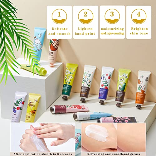 20 Pack Hand Cream Gift Set,Hand Lotion for Dry Cracked Hands,Working Hands Body,Travel Size Hand Cream,Moisturizing Hand Lotion,Holiday Gift for Women Valentine's Day Mother's Day (Fruit Plant)