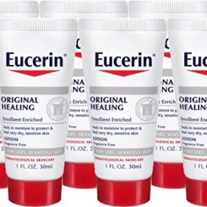 Eucerin Original Healing Soothing Repair Rich Lotion Fragrance Free Dry Skin 1 Oz Travel Size (Pack of 6)