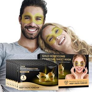 bemylady 24k under eye masks, 8 pcs eye lines & moisturizing eye patches for eye care, nourishing, improving eye bags, dark eye circles, reduce wrinkles and fine lines under eye