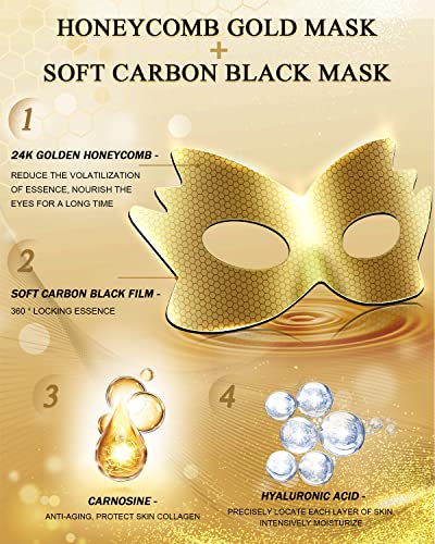 BeMyLady 24K Under Eye Masks, 8 PCS Eye Lines & Moisturizing Eye Patches for Eye Care, Nourishing, Improving Eye Bags, Dark Eye Circles, Reduce Wrinkles and Fine Lines Under Eye