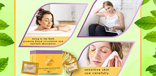 30 Pairs 24K Gold Under Eye Patch, Eye Mask, Collagen Eye Patch, JUYOU Eye Pads For Anti-wrinkles, Puffy Eyes, Dark Circles, Fine Lines Treatment