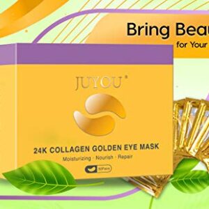 30 Pairs 24K Gold Under Eye Patch, Eye Mask, Collagen Eye Patch, JUYOU Eye Pads For Anti-wrinkles, Puffy Eyes, Dark Circles, Fine Lines Treatment