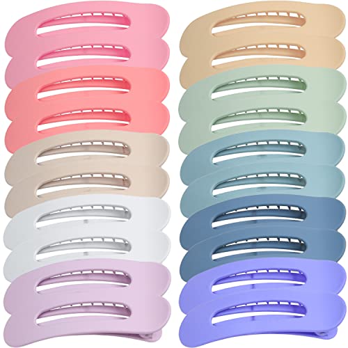 Pack of 20 Women Girls French Curved Hair Clips No Slip Hair Barrette Jaw Alligator Clip 4.5 Inches 10 Colors in Pair Plastic Hairpins for Women Styling Hairdressing Fashion Beauty Accessory