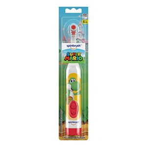 super mario kid’s spinbrush electric battery toothbrush, soft, 1 ct, character may vary