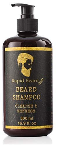 Beard Shampoo and Beard Conditioner Wash & Growth kit for Men Care - Softener & Moisturizer for Hydrating, Cleansing and Refreshing Beard and Mustache Facial Hair Gift Set (500ml / 16.9 fl oz)