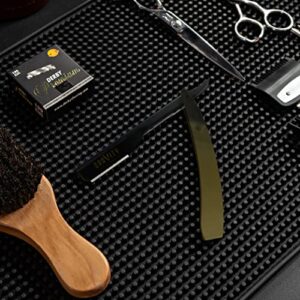 Professional Straight Razor - Ultra Exposed Straight Razor Kit with 10 Derby Premium Blades, 2mm Exposed (Kingsman)