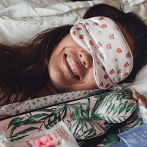 SMUG Satin Sleep Mask & Eye Mask | Travel Sleep Masks for Women & Men | Soft Sleeping Eye Mask to Nourish Skin & Reduce Dark Circles | Eye Sleep Mask Shades to Block Out Light Peachy