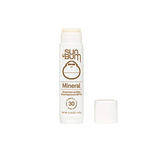 Sun Bum SPF 30 Mineral Sunscreen Lip Balm | Vegan and Reef Friendly (Octinoxate & Oxybenzone Free) Broad Spectrum Natural Lip Care with UVA/UVB Protection | .15 oz