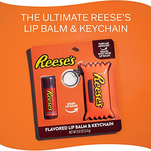 Taste Beauty Reese’s Peanut Butter Cup–Flavored Lip Balm and Keychain Holder, 2-Piece Set