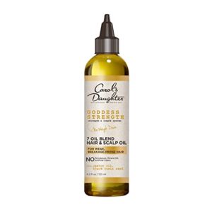 carol’s daughter goddess strength 7 oil blend scalp & hair treatment oil to strengthen & lengthen curls – with castor oil, olive oil, jojoba oil – for wavy, curly, coily, natural hair, 4.2 fl oz