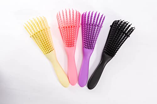 Mix Match Detangling Hair Brush Set Detangler Comb for Women, Men and Kids - Wet & Dry – Removes Knots and Tangles, Best for Thick and Curly Hair – Pain Free 3 Pcs No Slip Professional Hair Salon Styling Grip Comb Clips/Brush for Coloring and Braiding all