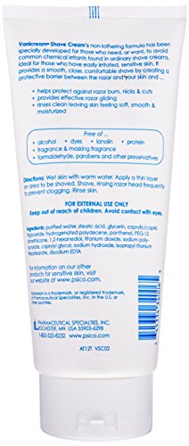 Vanicream Shave Cream | Fragrance, and Gluten Free | For Sensitive Skin | 6 Ounce