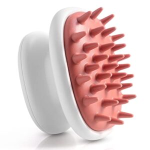 kamedis scalp massager shampoo brush: soft silicone scalp exfoliator, soothes dry scalp and hair, & scrubs away dandruff