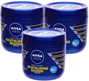 nivea men revitalising body cream – 13.5 fl oz / 400 ml x 3 pack