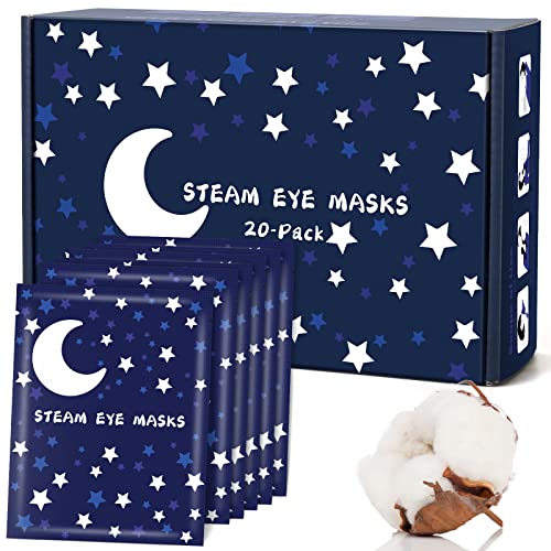 ZHENYEMEI Steam Eye Mask for Kids Women Men, 20PCS Self Heating Eye Masks,Lavender Warm Eye Mask,Disposable Heating Eye Mask for Dry Eyes Fatigue Dark Circles Tired Eye