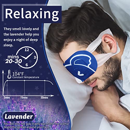 ZHENYEMEI Steam Eye Mask for Kids Women Men, 20PCS Self Heating Eye Masks,Lavender Warm Eye Mask,Disposable Heating Eye Mask for Dry Eyes Fatigue Dark Circles Tired Eye