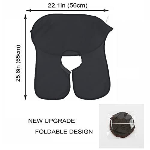 Comemela Beard Bib Apron Beard Catcher New Upgrade Beard Apron, Foldable Shaving Hair Catcher Waterproof Beard Trimming Household for Fathers Day Birthday Anniversary (Black)