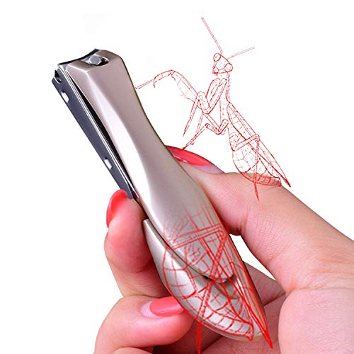 Nail Clippers for Thick Nails-Stainless Steel Nail Cutter with Catcher, No Splash Nail Clippers with Nail File, Sharp and Durable Nail Clipper, for Men and Women, Kids and Seniors,Bionic Design