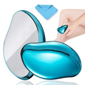 crystal hair eraser, painless nano crystal hair removal, smooth soft silky skin, reusable men & women physical hair remover skin exfoliator tool bring 1 cleaning cloth, for any part of the body